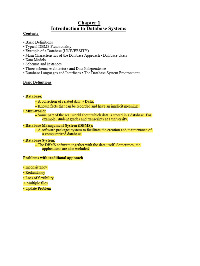 Unit 1 Introduction To DataBase Systems | PDF | Databases | Conceptual Model