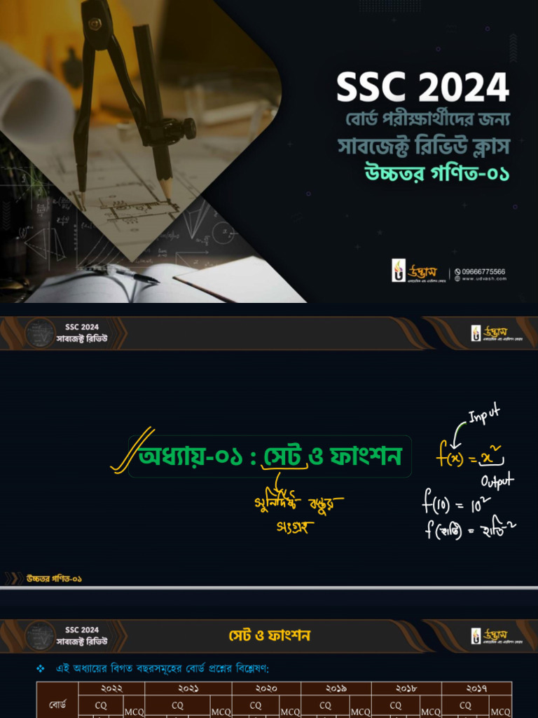 SSC-2024 Subject Review Higher Math-01.PDF Annt | PDF