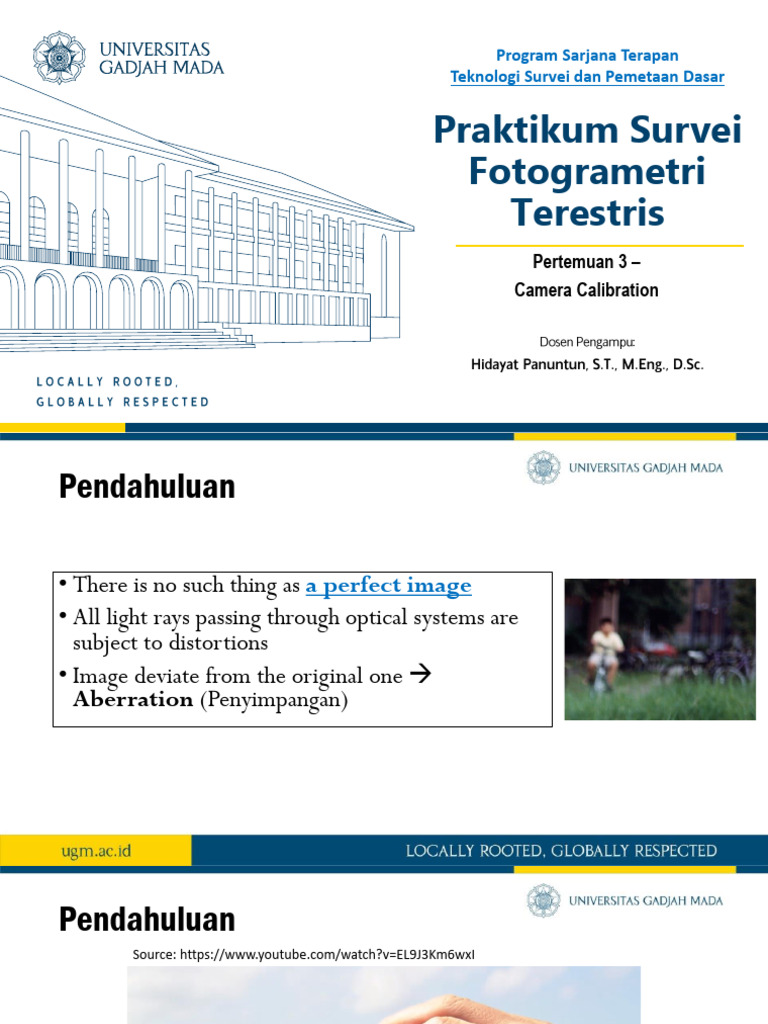 Praktikum Survei Fotogrametri Terestris #3 - Camera Calibration | PDF