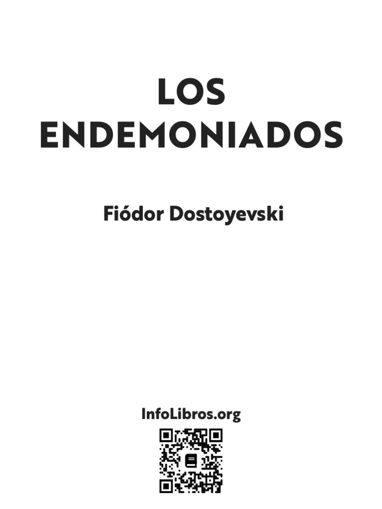 Los Endemoniados Fyodor Dostoyevsky | PDF