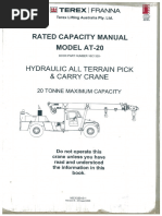 Terex Franna Operators Manual At-20 Om906la Md3060 | PDF