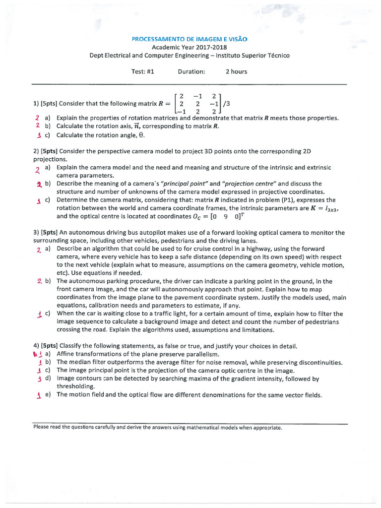 Processamento de Imagem Teste 1 | PDF