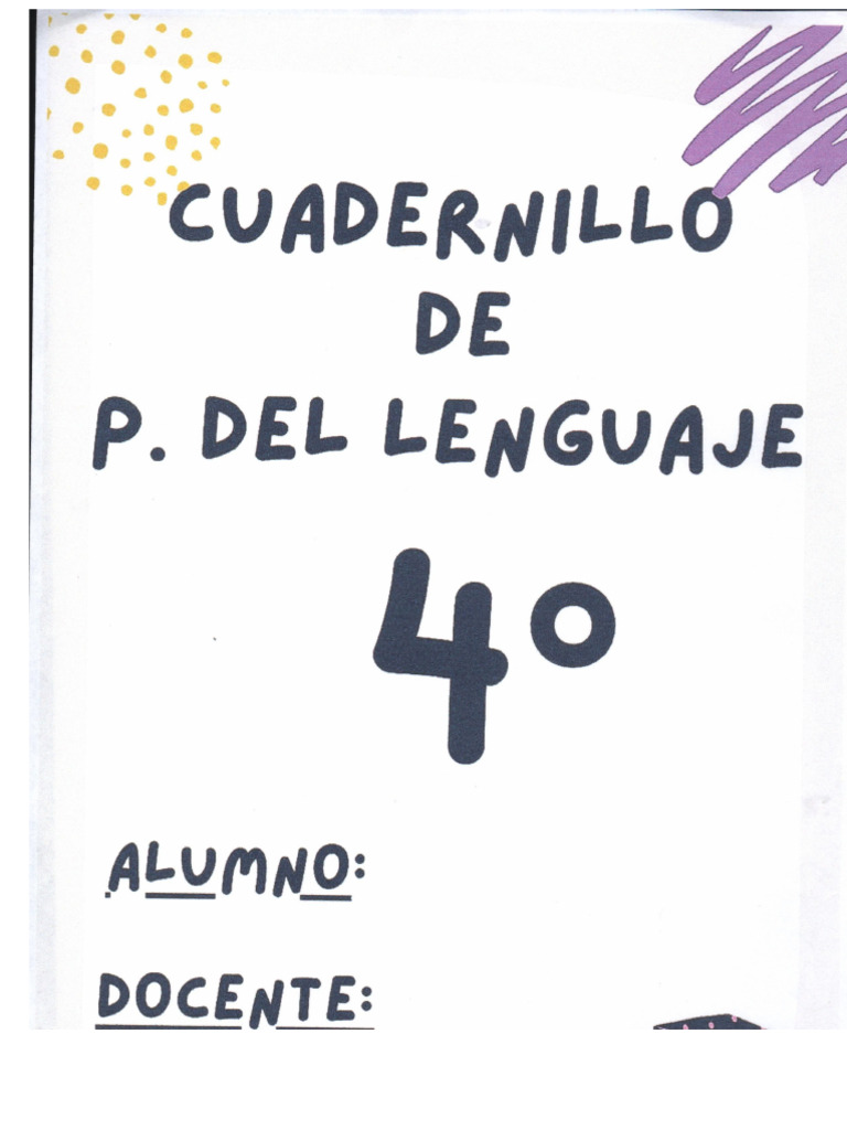 Cuadernillo 4º Completo | PDF