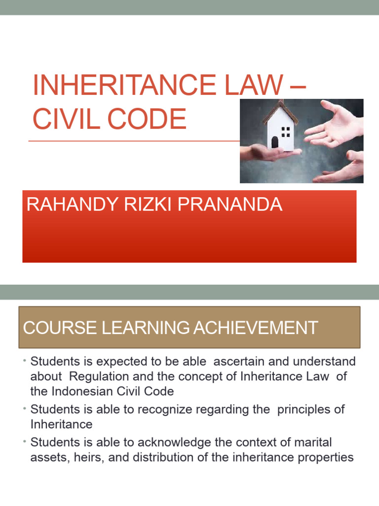 Inheritance Law - Civil Code (Introduction) | PDF | Will And Testament ...
