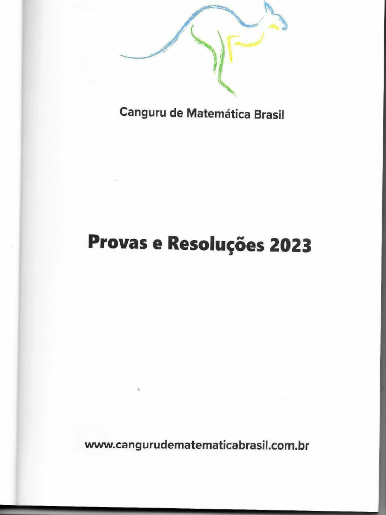 Concurso Canguru de Matemática (Provas e Resoluções 2023) - 0001 | PDF