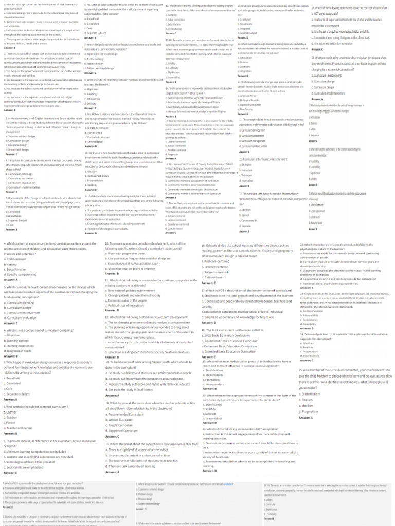 FP. Curriculum Development Pics | PDF