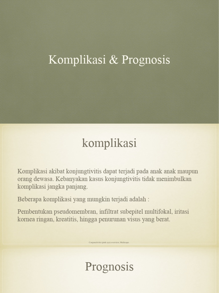 Komplikasi & Prognosis Konjungtivitis | PDF