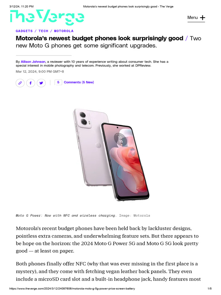 Motorola's New Budget Phones Reviewed | PDF | Personal Digital ...