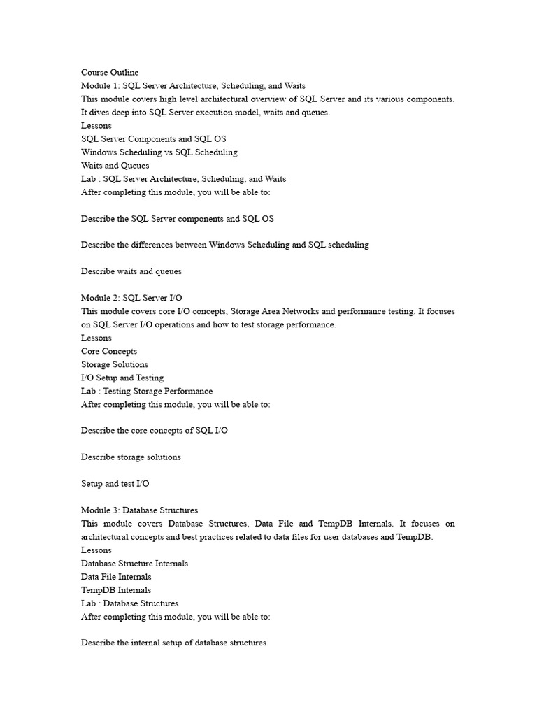10987C - Performance Tuning and Optimising SQL Databases | PDF | Microsoft Sql Server | Databases