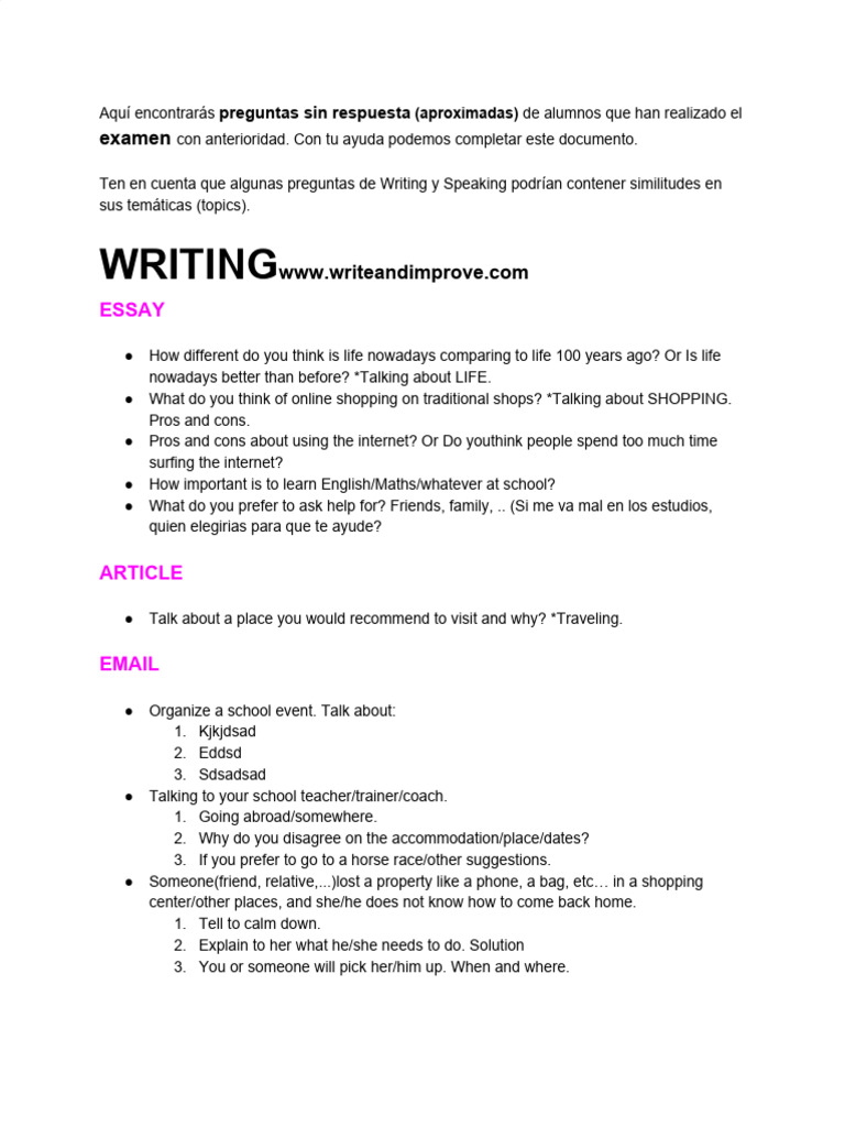 Possible Questions For Ote Test Takers | PDF | Career & Growth ...