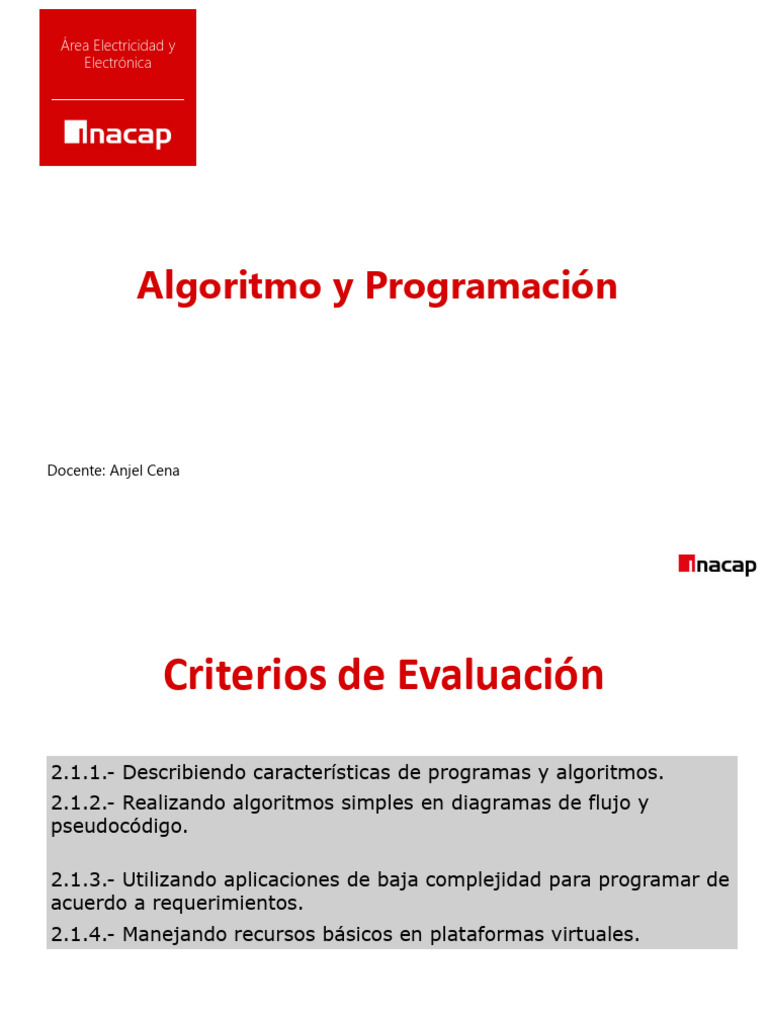 Clase 1 def de variables pseudocodigo | PDF | Lenguaje de programación | Programación de ...