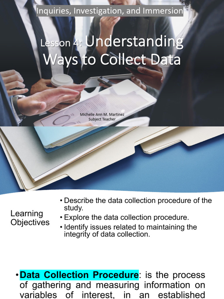 Understanding Ways To Collect Data | PDF | Survey Methodology | Data Collection