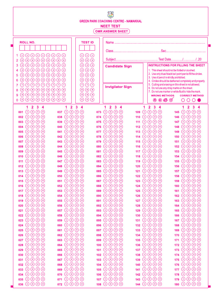 Omrsheet | PDF