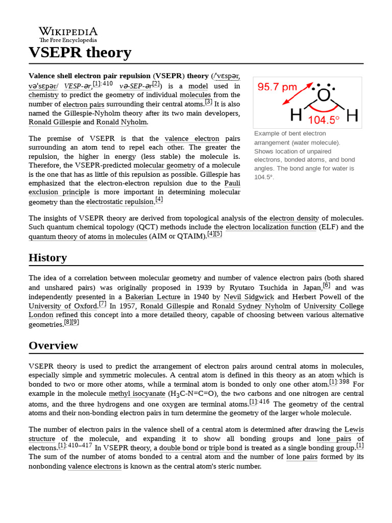 VSEPR_theory | PDF | Applied And Interdisciplinary Physics | Condensed ...
