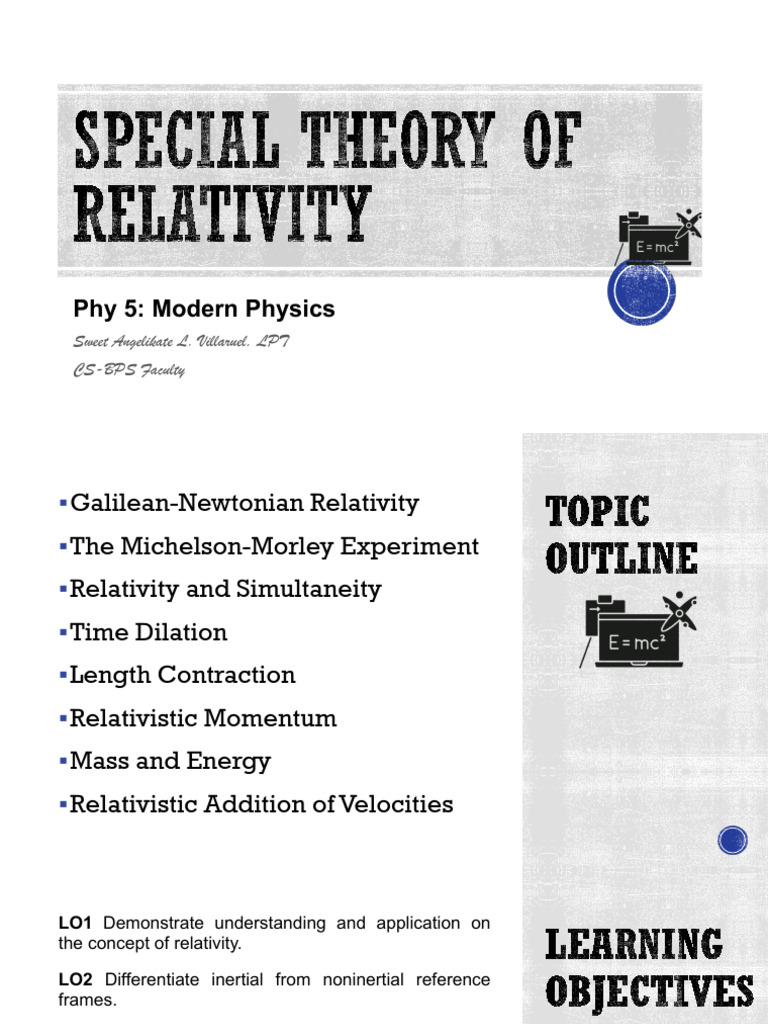 Chapter 1 Special Theory of Relativity | PDF | Special Relativity | Spacetime