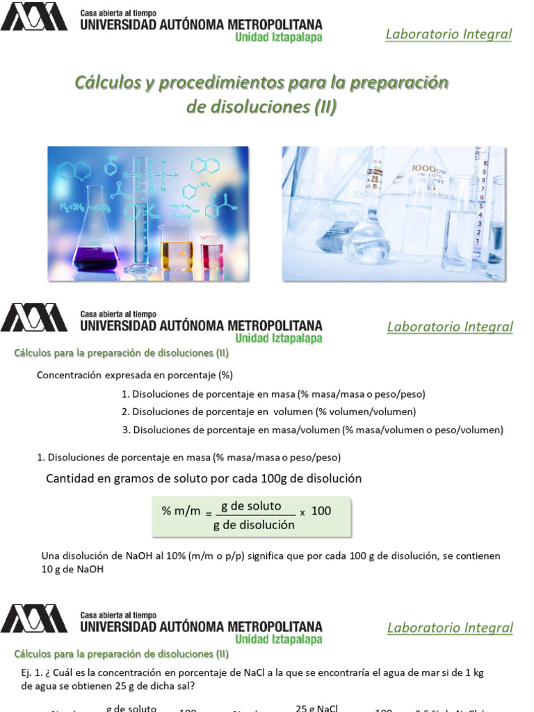 Preparación de Disoluciones II | PDF