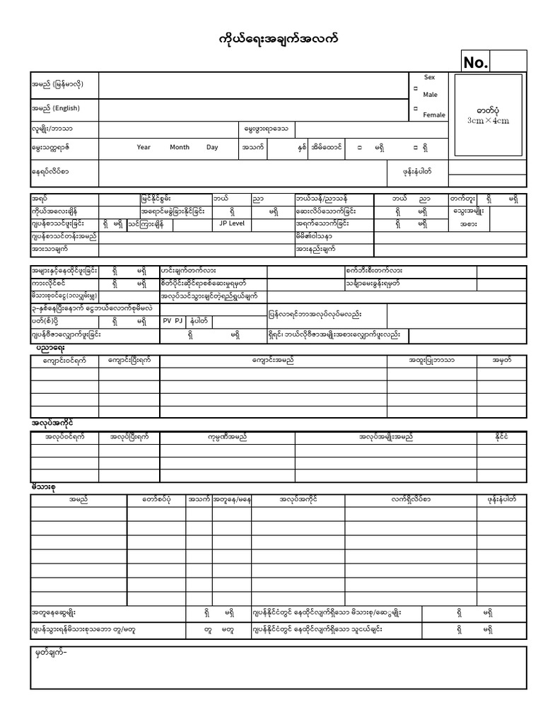 New CV (Myanmar) - 2023PDF | PDF