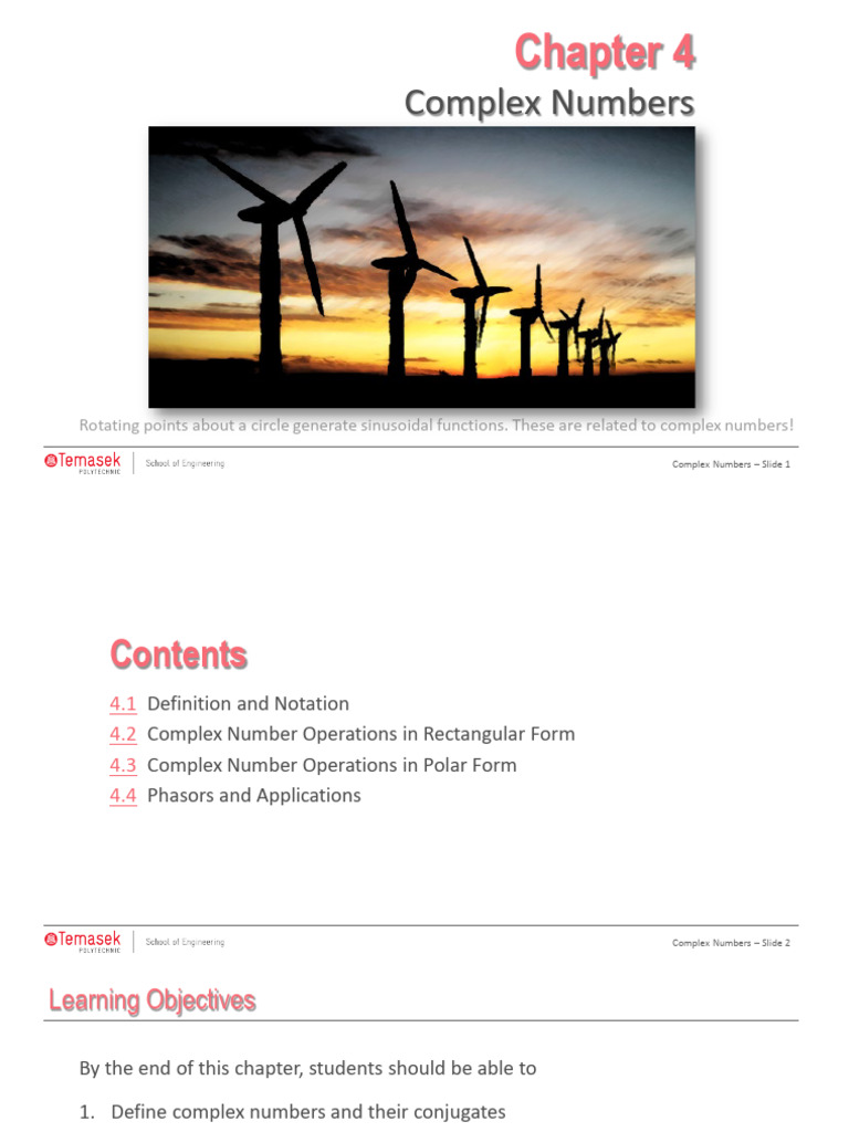 EM1_Ch4_ComplexNumbers | PDF | Complex Number | Numbers