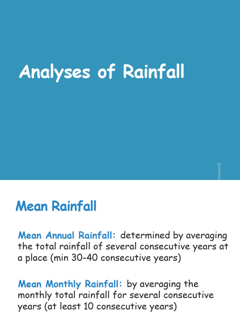 13.analyses of Rainfall | PDF | Precipitation | Flood