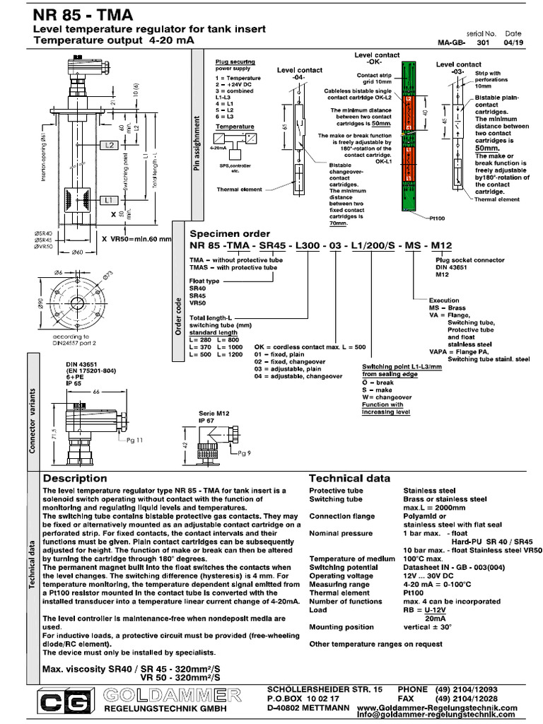 3 MA 301-NR85-TMA Model 1 | PDF