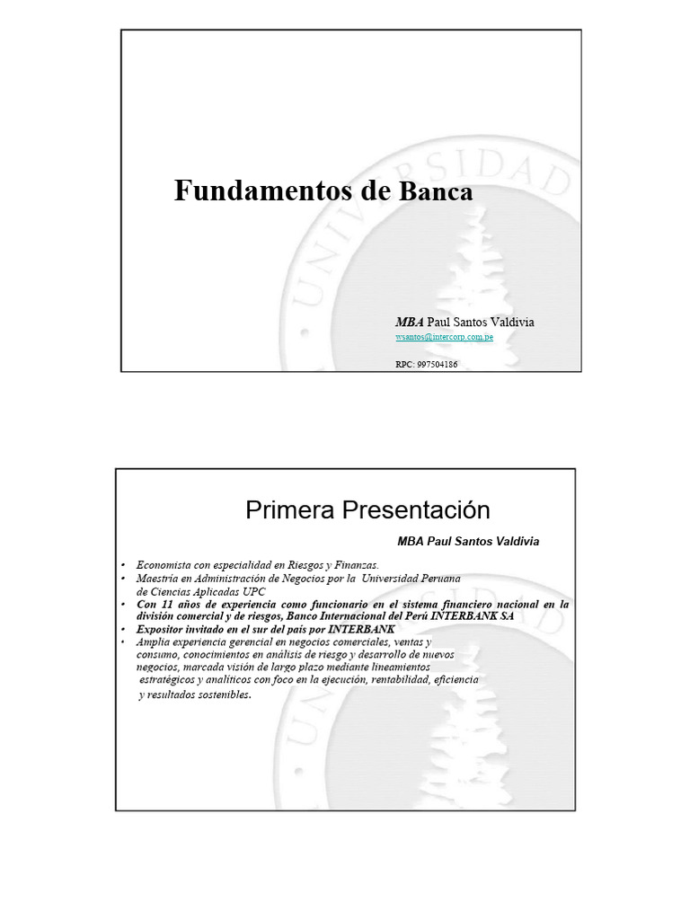 Fundamentos de Banca Arequipa Abril 2017 | PDF | Bancos | Economias