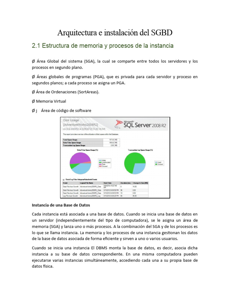 Arquitectura e Instalación Del SGBD - 103322 | PDF | Mi sql | Archivo de computadora