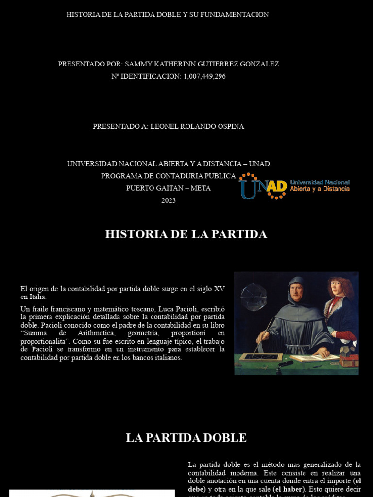 Historia de La Partida Doble y Su Fundamentacion | PDF | Contabilidad | Servicios financieros