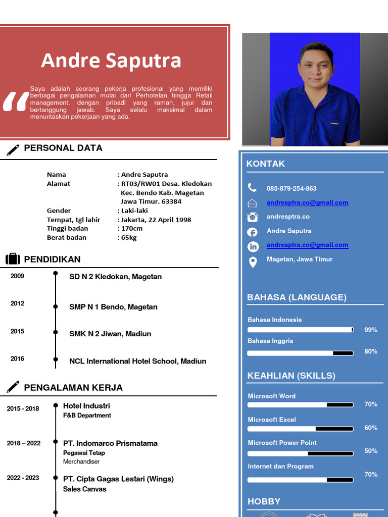 CV Andre Saputra | PDF