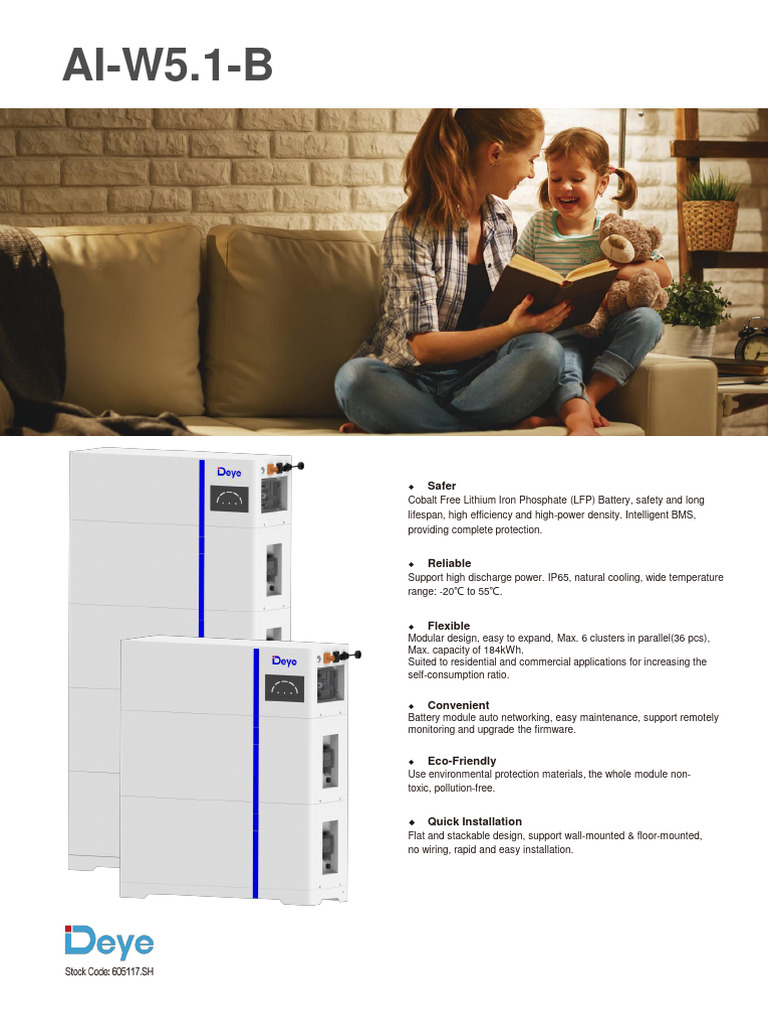Datasheet A LV Stack Battery AI W5.1 B V2.0 | PDF | Electrical Engineering | Electricity