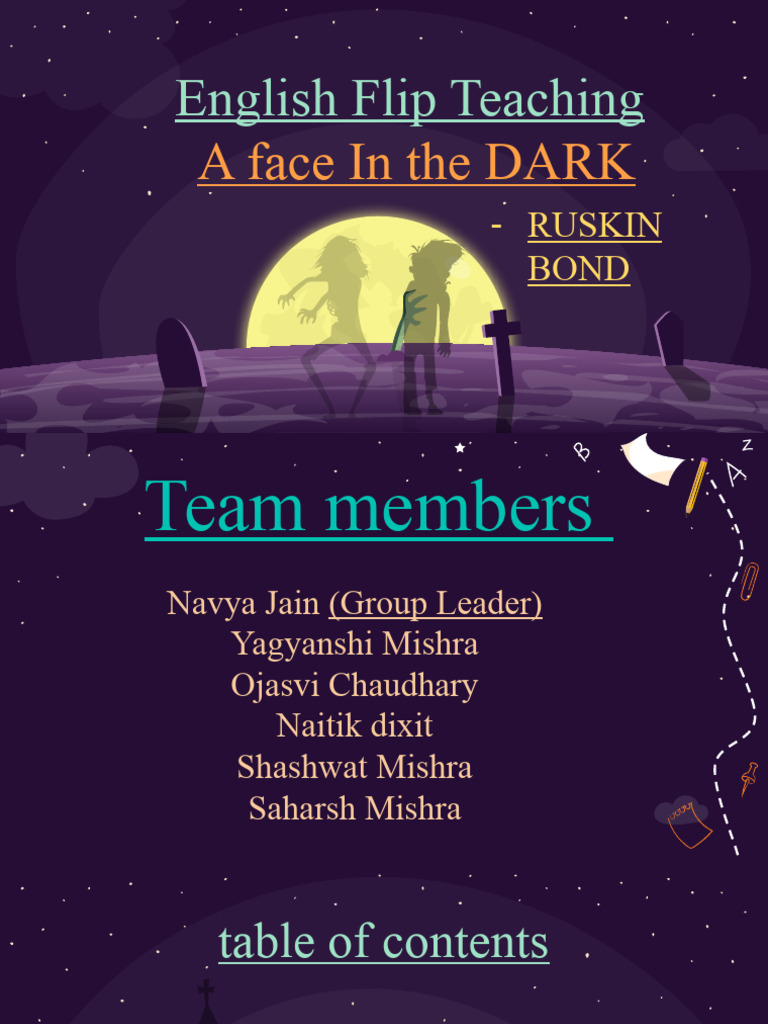 English FLIP TEACHING-A Face in Dark | PDF