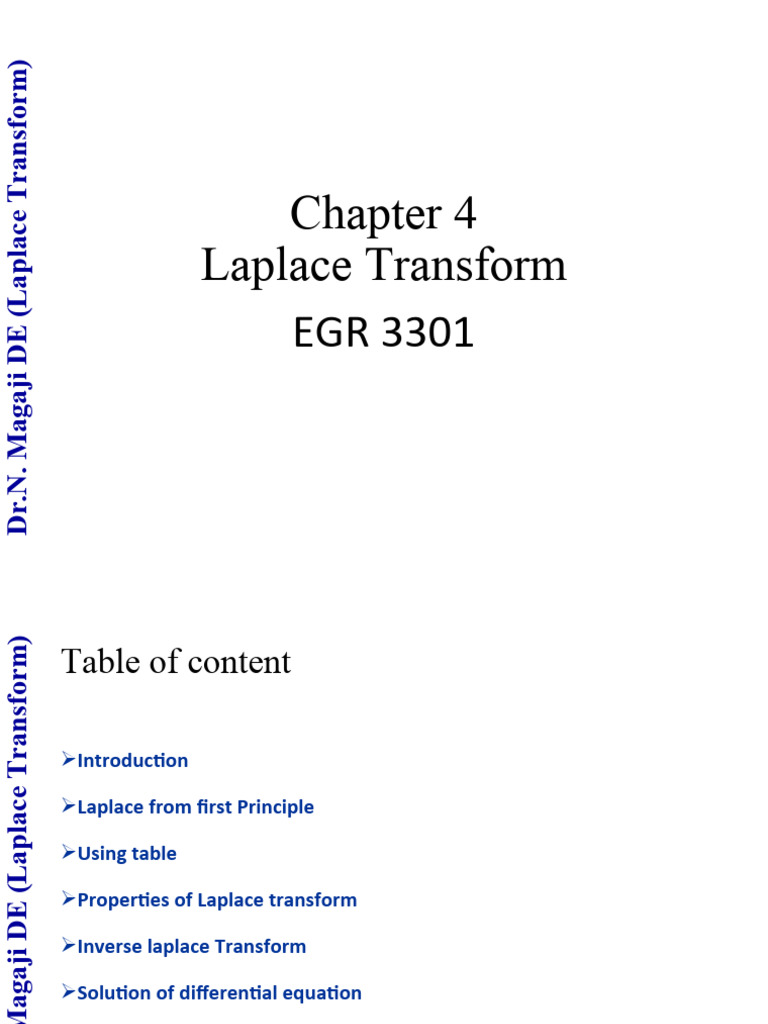 Chapter 4(Laplace 17) Pptx | PDF | Laplace Transform | Mathematical Analysis