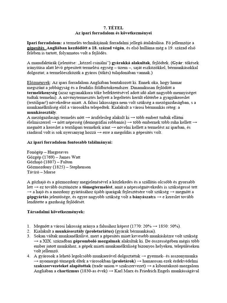 Ipari Forradalom | PDF