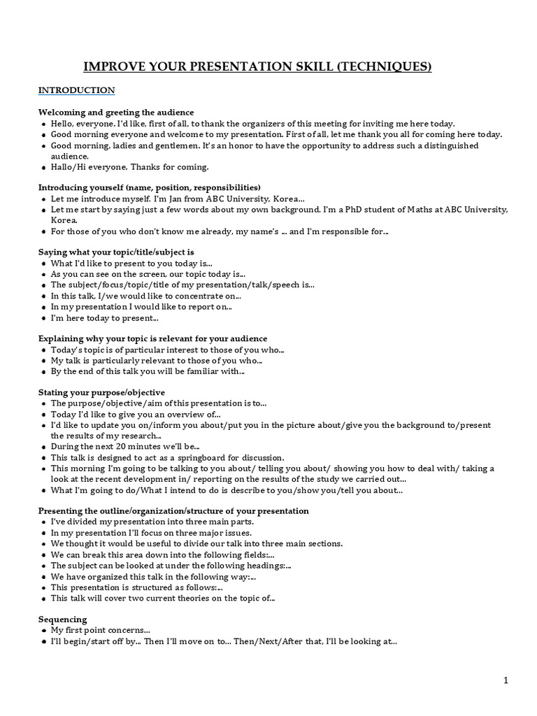 Structuring Effective Presentations | PDF | Question