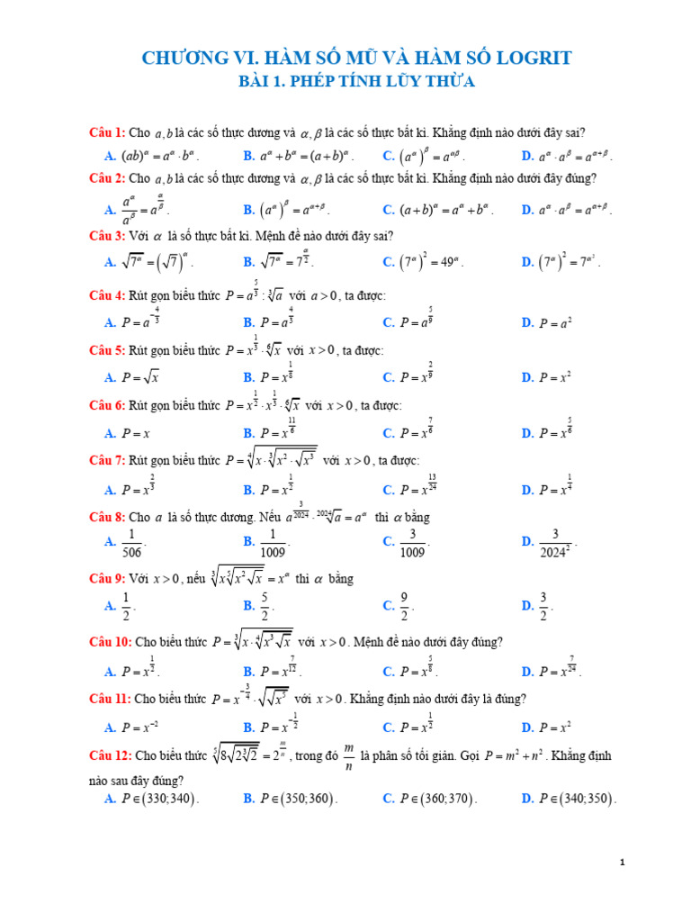Tai Lieu Hoc Tap Toan 11 Hk2 | PDF