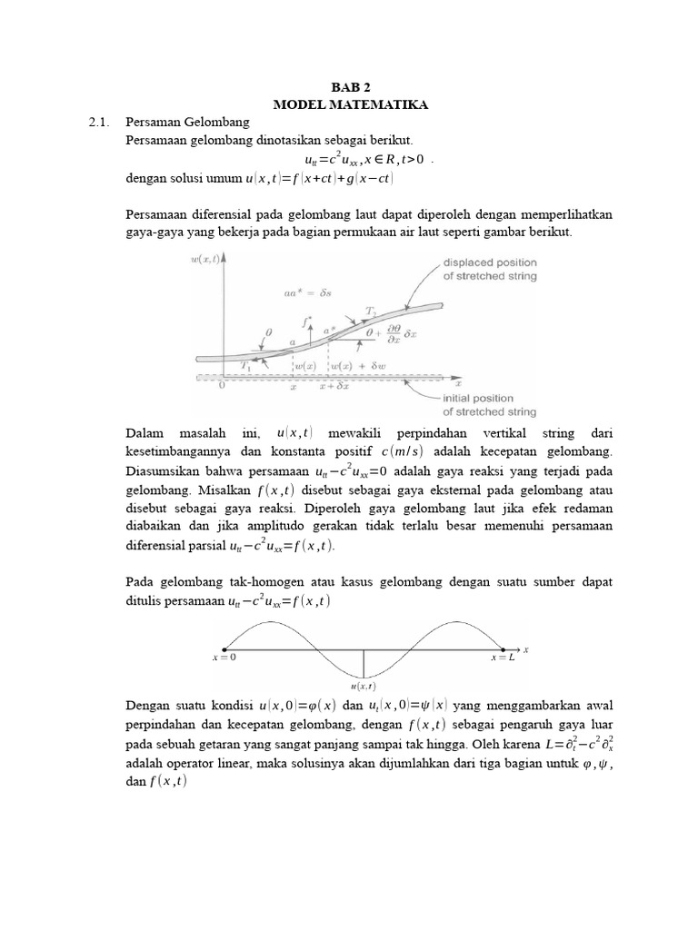 Model Persamaan Perambatan Gelombang | PDF