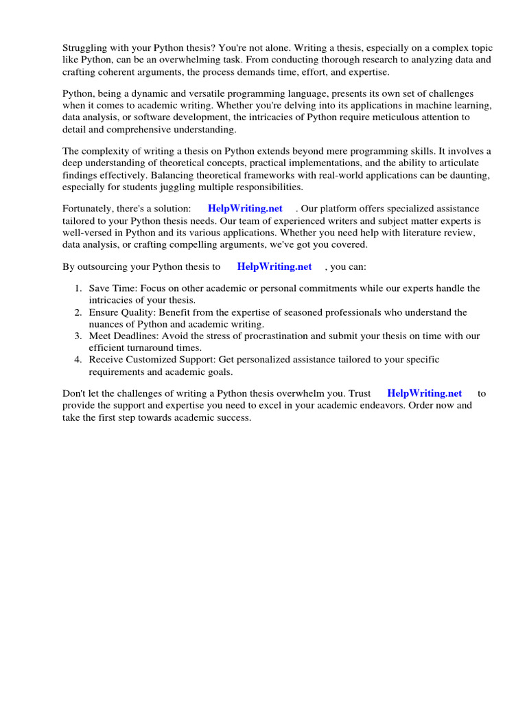 Thesis Python | PDF | Python (Programming Language) | Programming Thesis Python | PDF | Python (Programming Language) | Programming