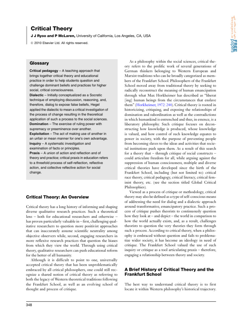 Critical Theory (From International Encycl - J. J. Ryoo | Download Free ...