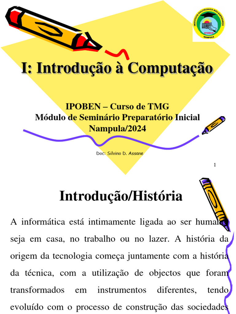 Introdução à Informática Básica | PDF | Armazenamento de dados de ...