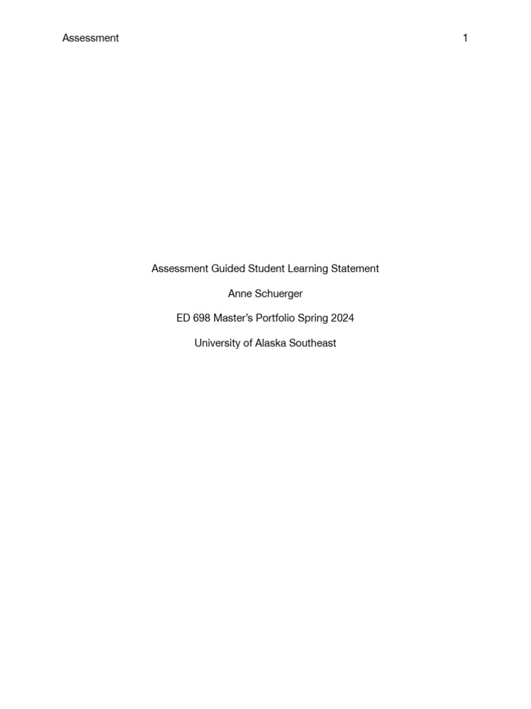 Assessment Framing Statement | PDF | Educational Assessment | Learning