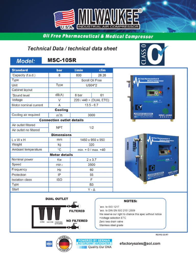Ficha Tecnica MSC 10SR | PDF