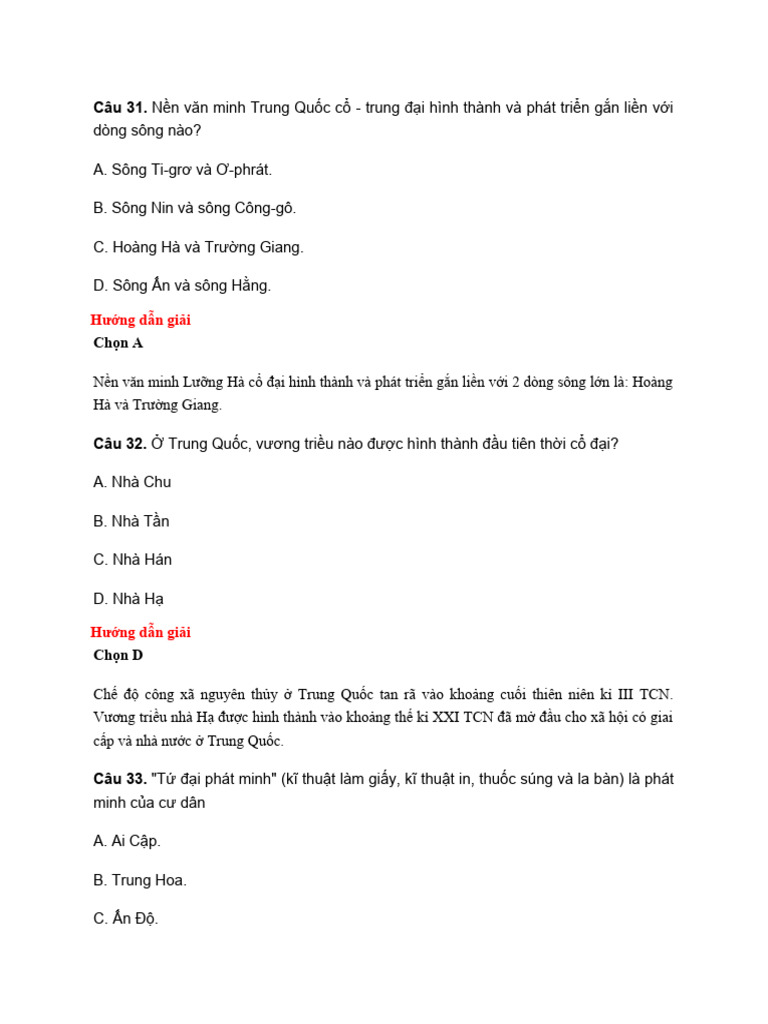 S 10 Bài 4 2c - Trung Hoa TH I C - Trung Đ I | PDF