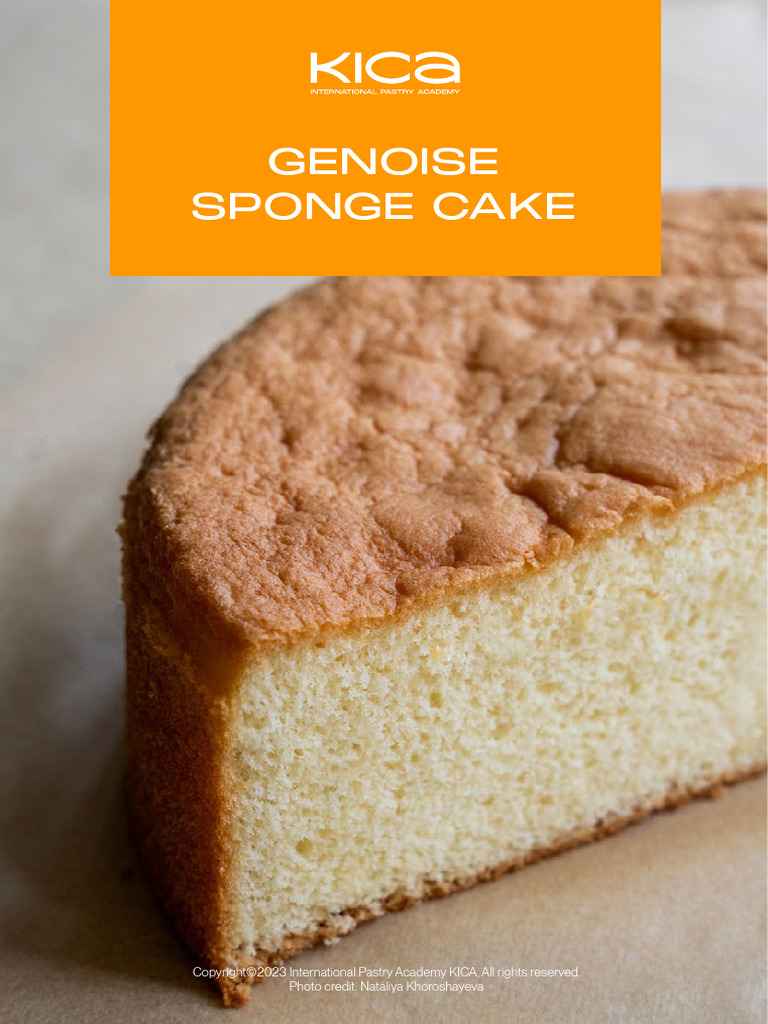 Genoise Sponge Cake Recipe | PDF | Cooking, Food & Wine