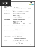 GED Mathematical Reasoning Formulas | PDF | Area | Triangle