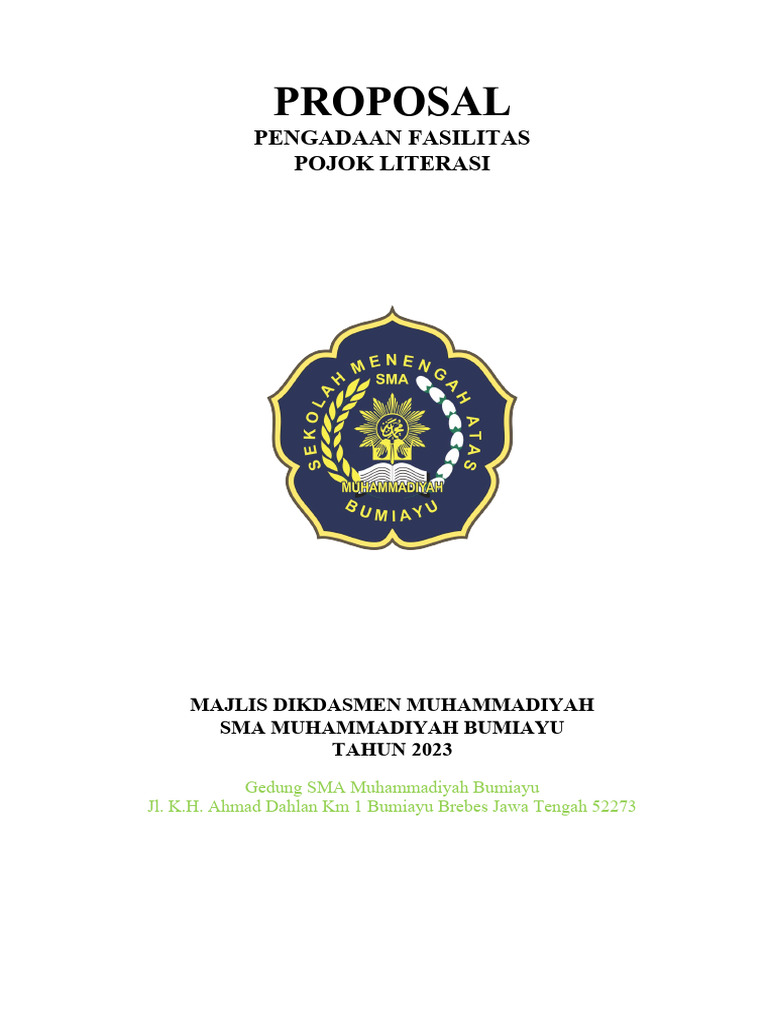 Proposal Pengajuan Pojok Literasi | PDF | Kajian Bahasa Asing