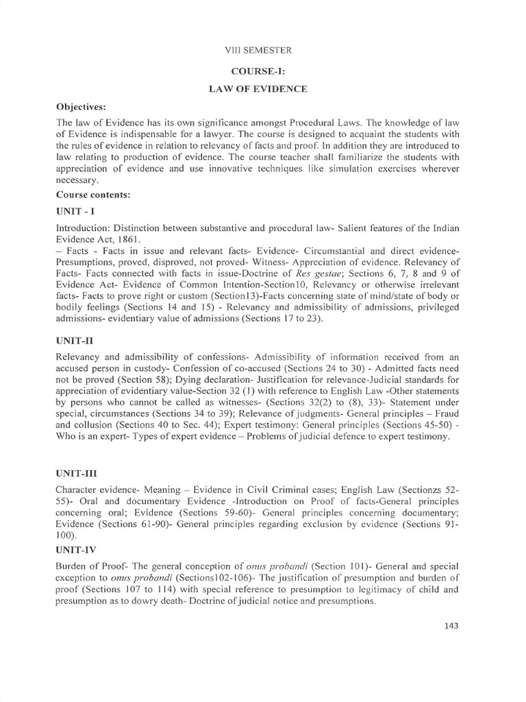 BA LLB, BBA LLB, BCom LLB 5 Years 8th Semester | PDF
