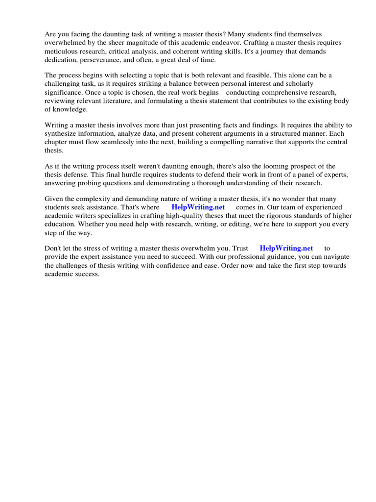 What Is A Master Thesis Defense | PDF | Thesis | Methodology