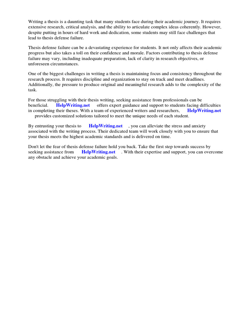 Thesis Defense Failure | Download Free PDF | Thesis | Knowledge