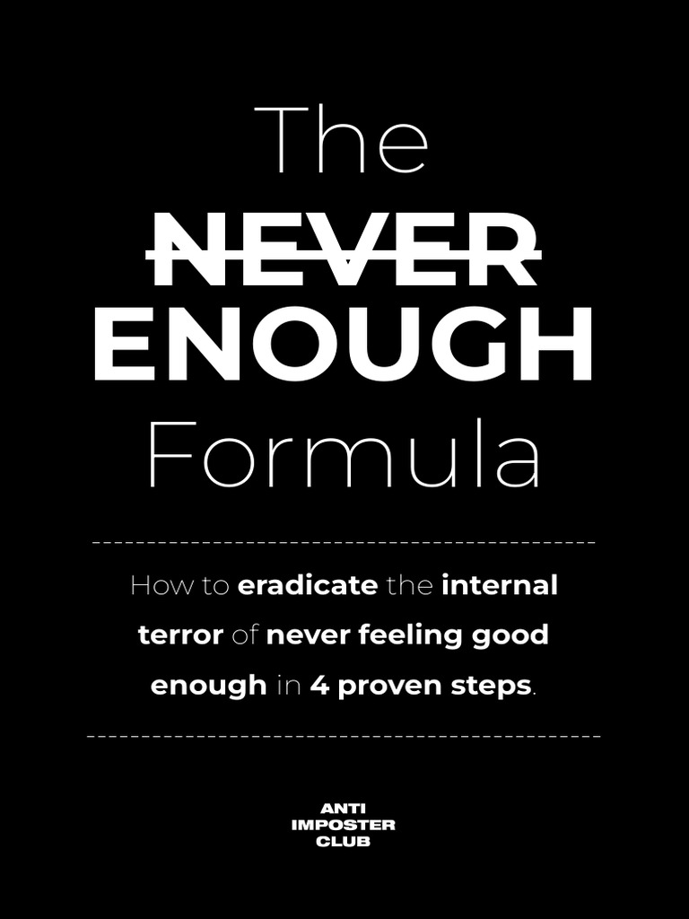Ebook NEVER ENOUGH | PDF | Id | Self Help