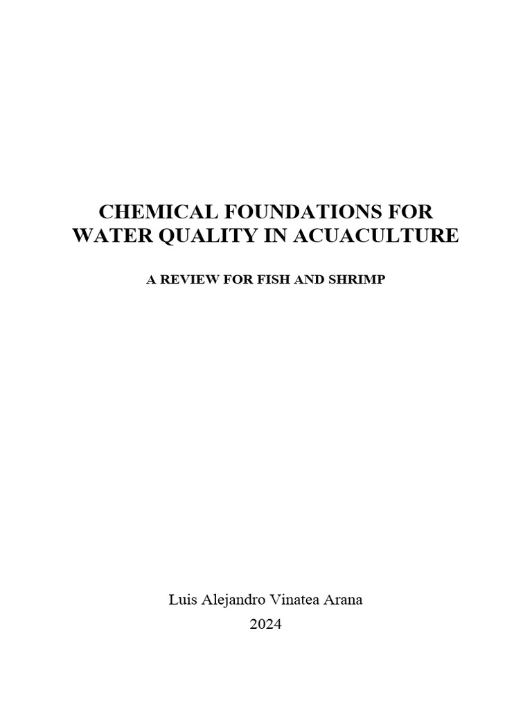 Chemical Foundations For Water Quality in Acuaculture | PDF | Water ...