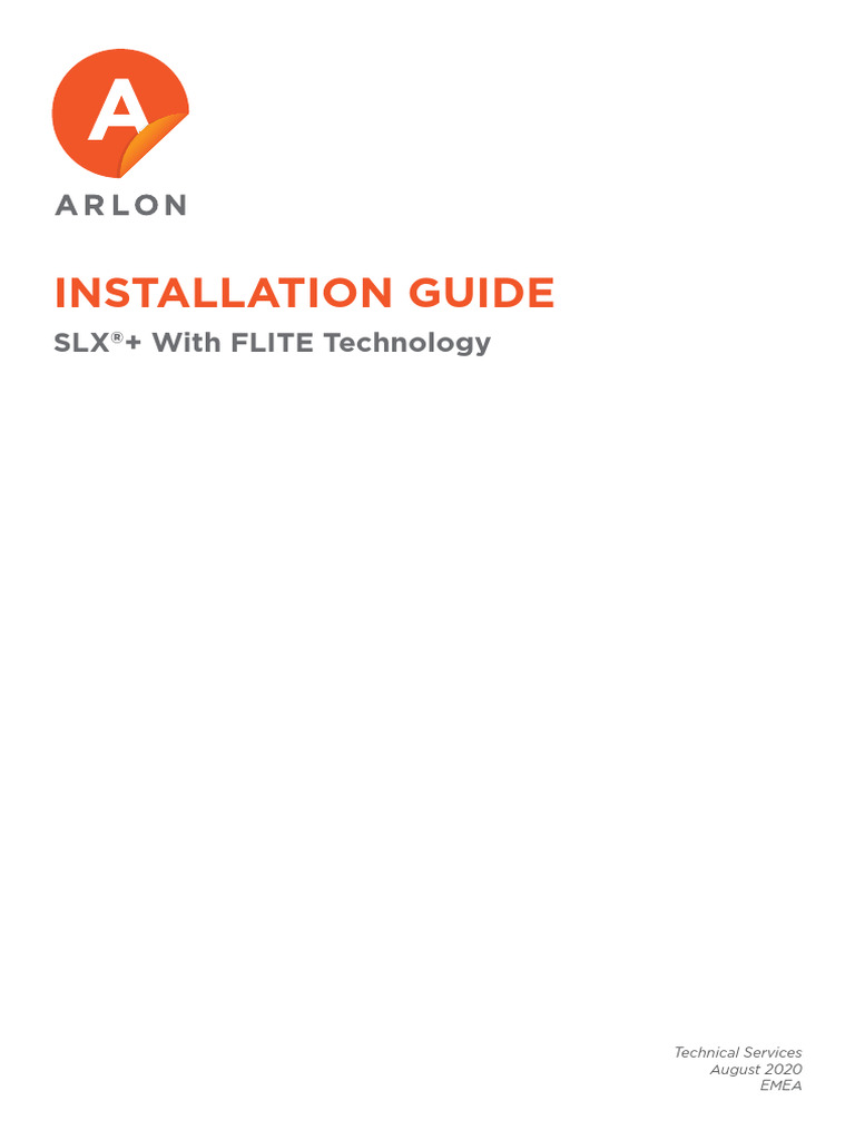 Arlon Installation Guide SLX Plus | PDF | Tools | Heat Transfer